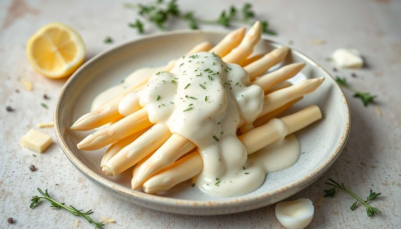 Recette Facile : asperges Blanches à la Sauce Mousseline