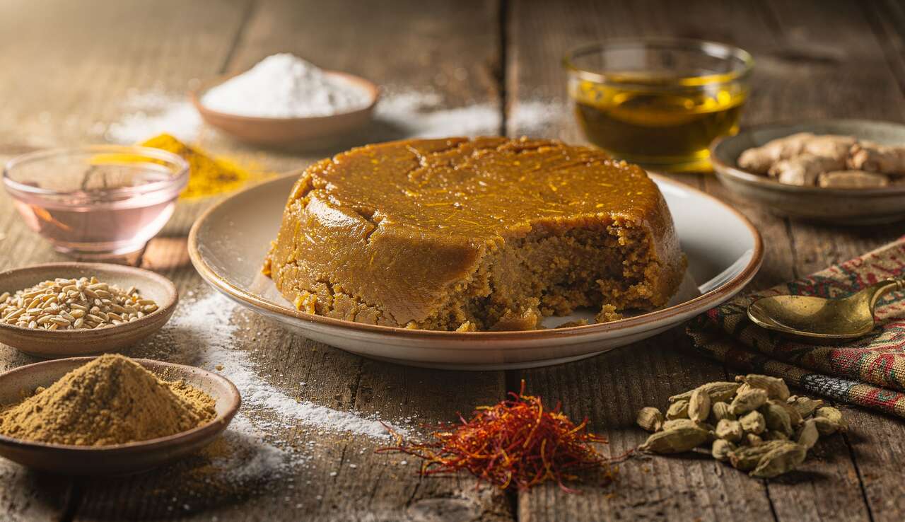 Recette de Halva Zanjabil : halva iranien au gingembre